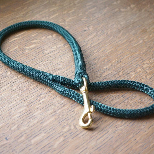 Black Rope Dog Lead Rope Leash Custom Length and Snap Luxury Dog Leash ...