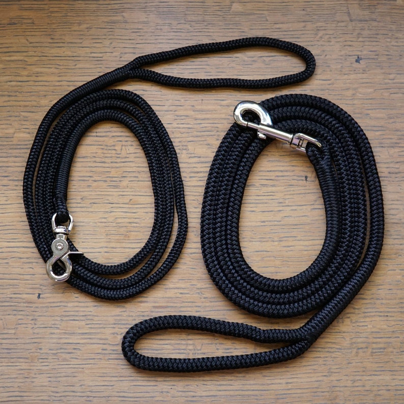 Thin Dog Leash. Lightweight Leash. Black Rope Leash. Small Rope Leash ...