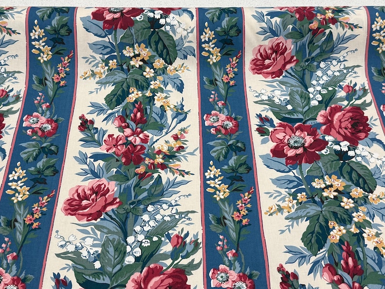 Waverly Vintage Roses Collection "carolina Rose" Upholstery Drapery ...