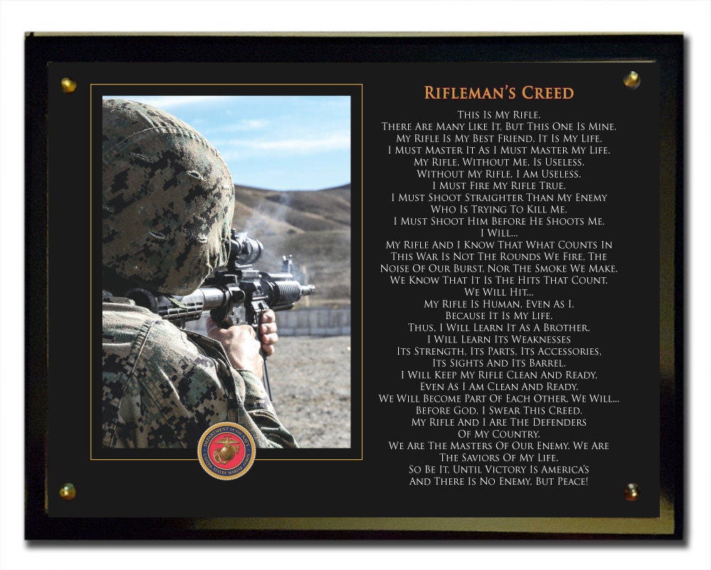Rifleman's Creed Plaque - Etsy