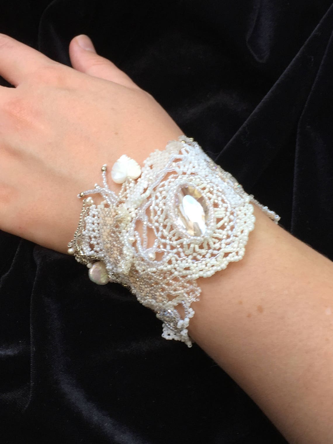 Bridal Cuff Bracelet / Choker - Etsy Hong Kong