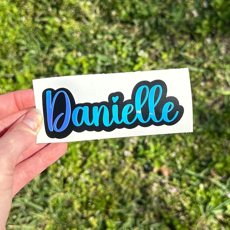 Vinyl Name Sticker - Etsy
