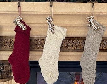Stocking Name Tags Name Tags for Stockings Personalized Name - Etsy