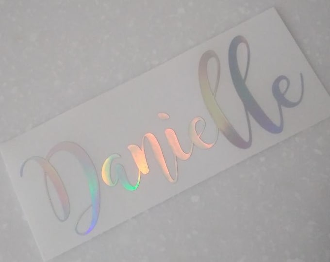 Hug Me Font-custom Name Decal Personalized Name Decal-holographic Name ...