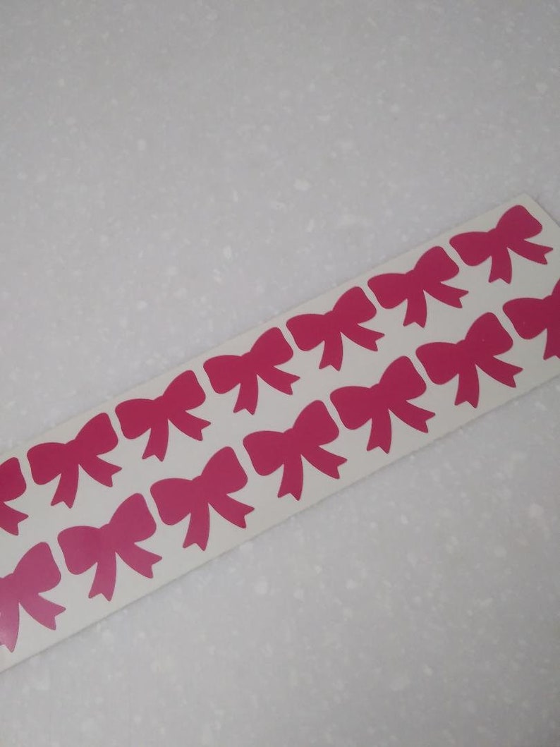 60 Bow Stickers Hair Bow Stickers Girly Bow Gender Reveal | Etsy