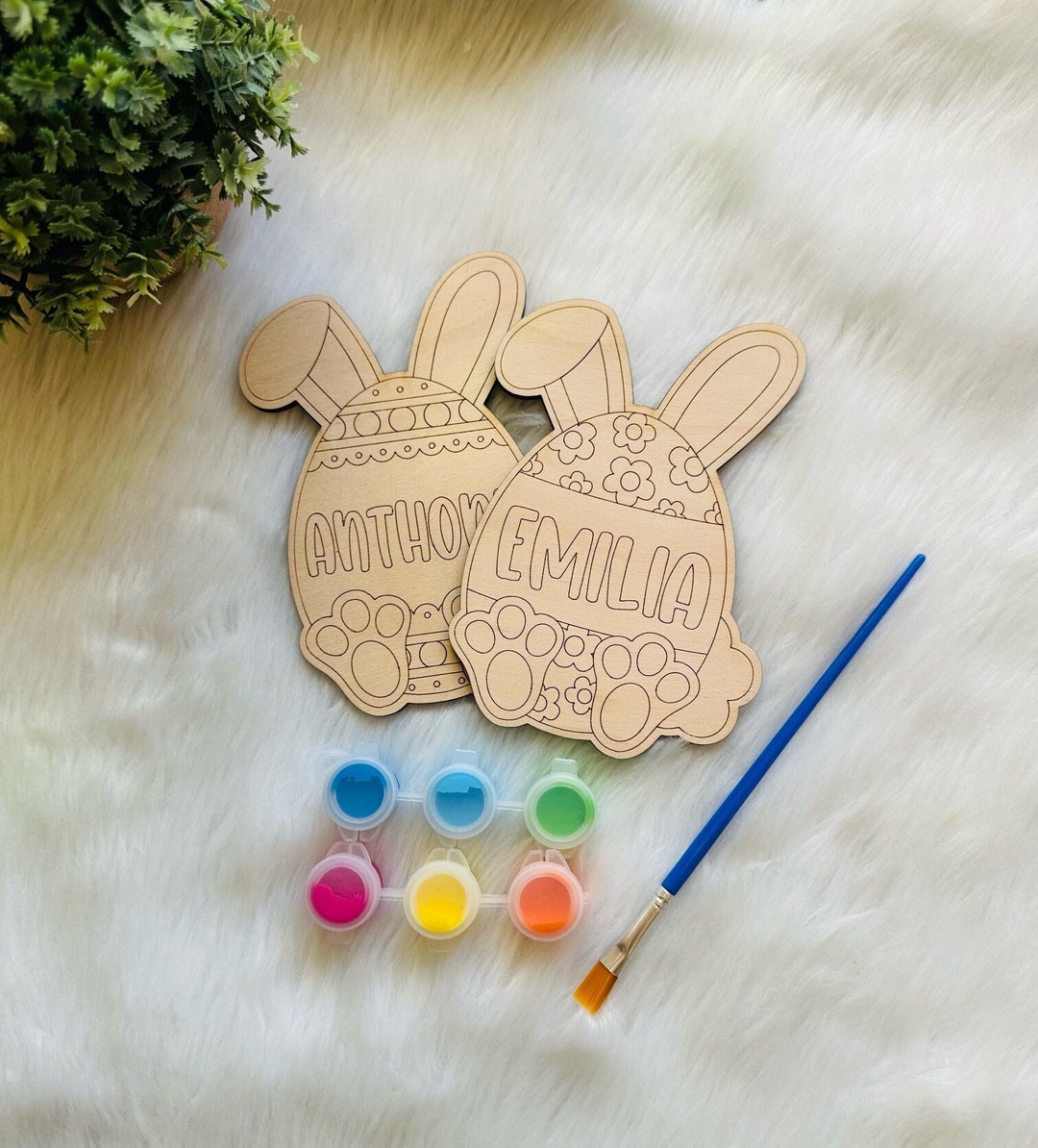 Personalized Easter Egg, Easter Bunny Paint Kit, Kids Paint Kit, Easter ...