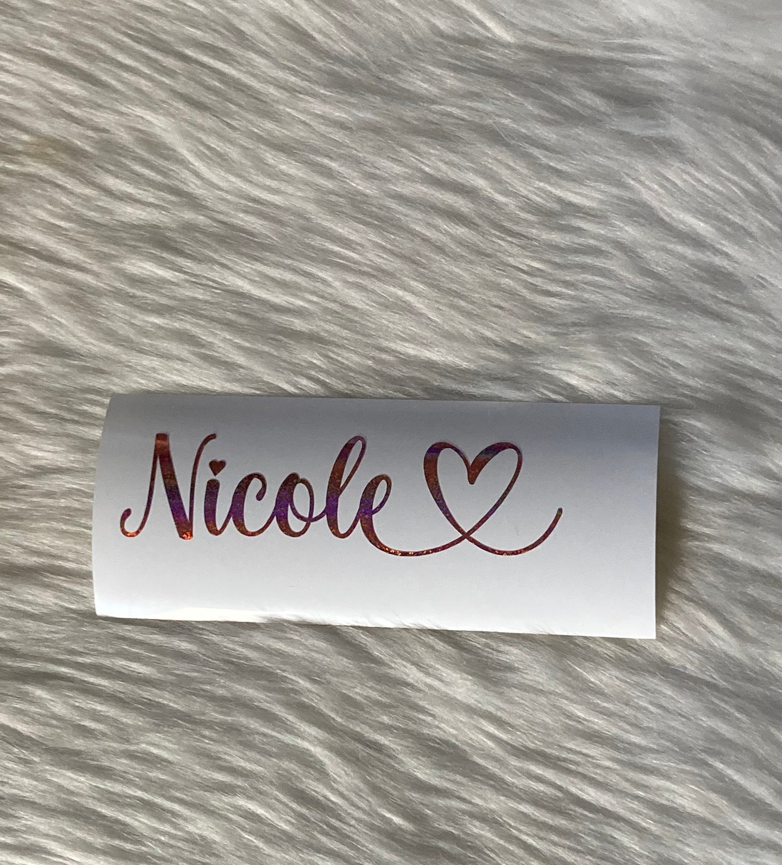 Custom Name Decal With Heart, Personalized Name Decal, Name Sticker ...