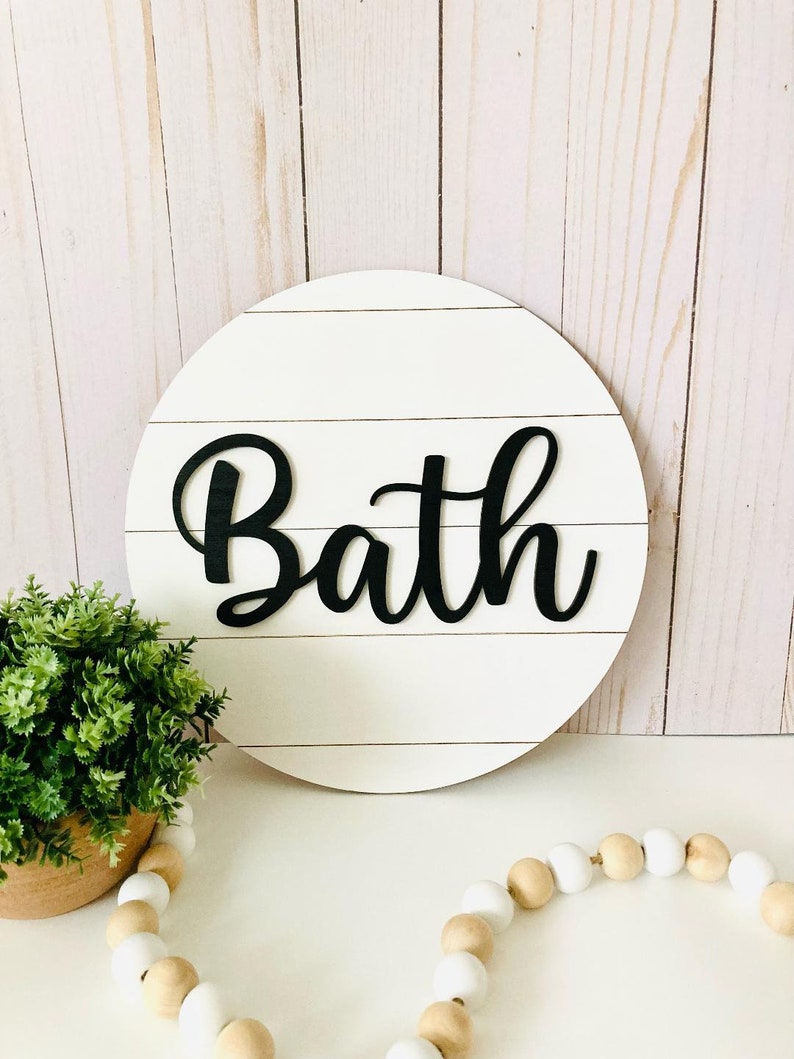 Bath SVG, Bath Sign SVG, Laser Cut Files, Bathroom Cut Files, Home ...