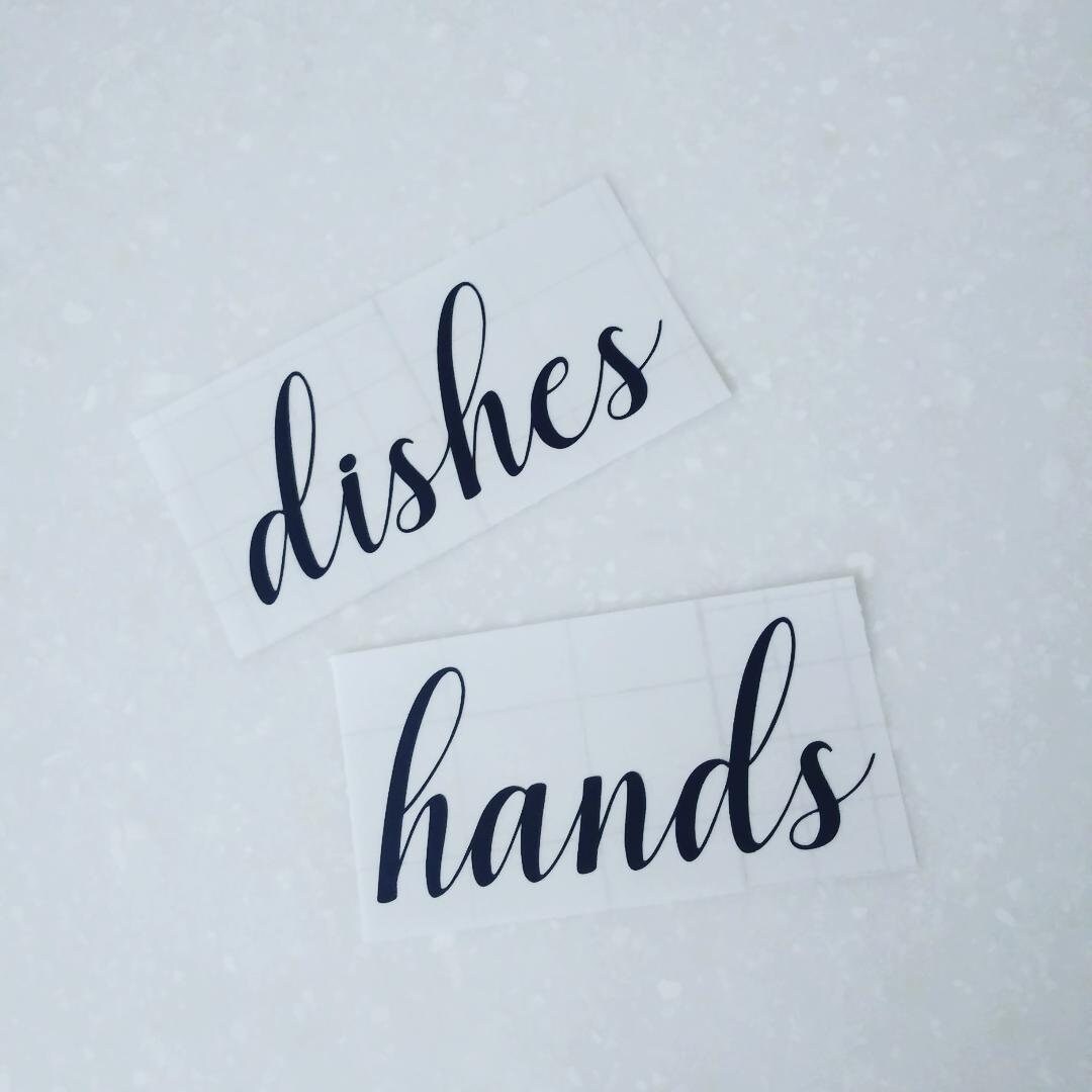 Soap Bottle Decal, Hands and Dishes Decal, Soap Dispenser Decal ...