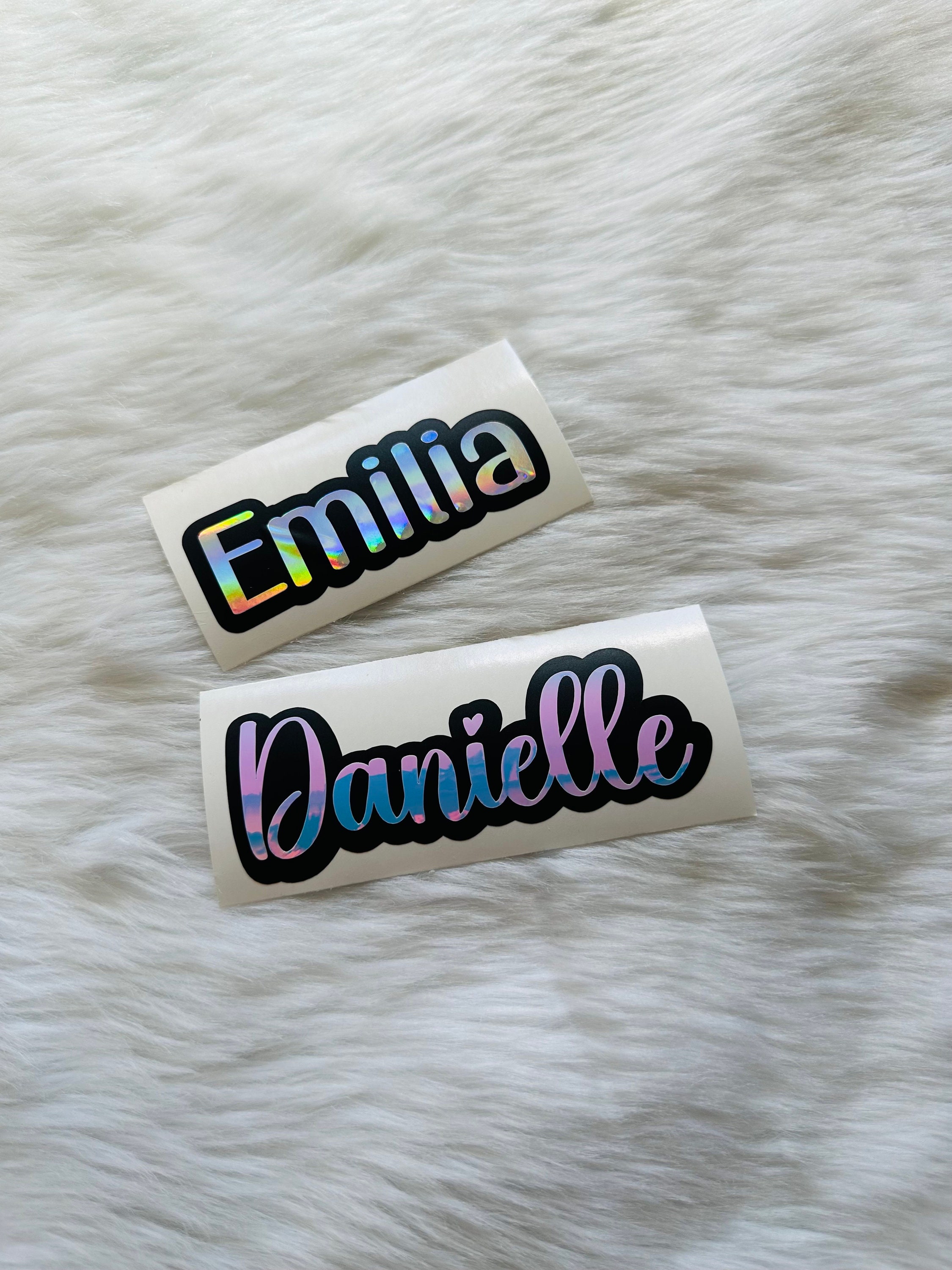 Holographic Name Decal, Custom Layered Name Decal, Layered Personalized ...