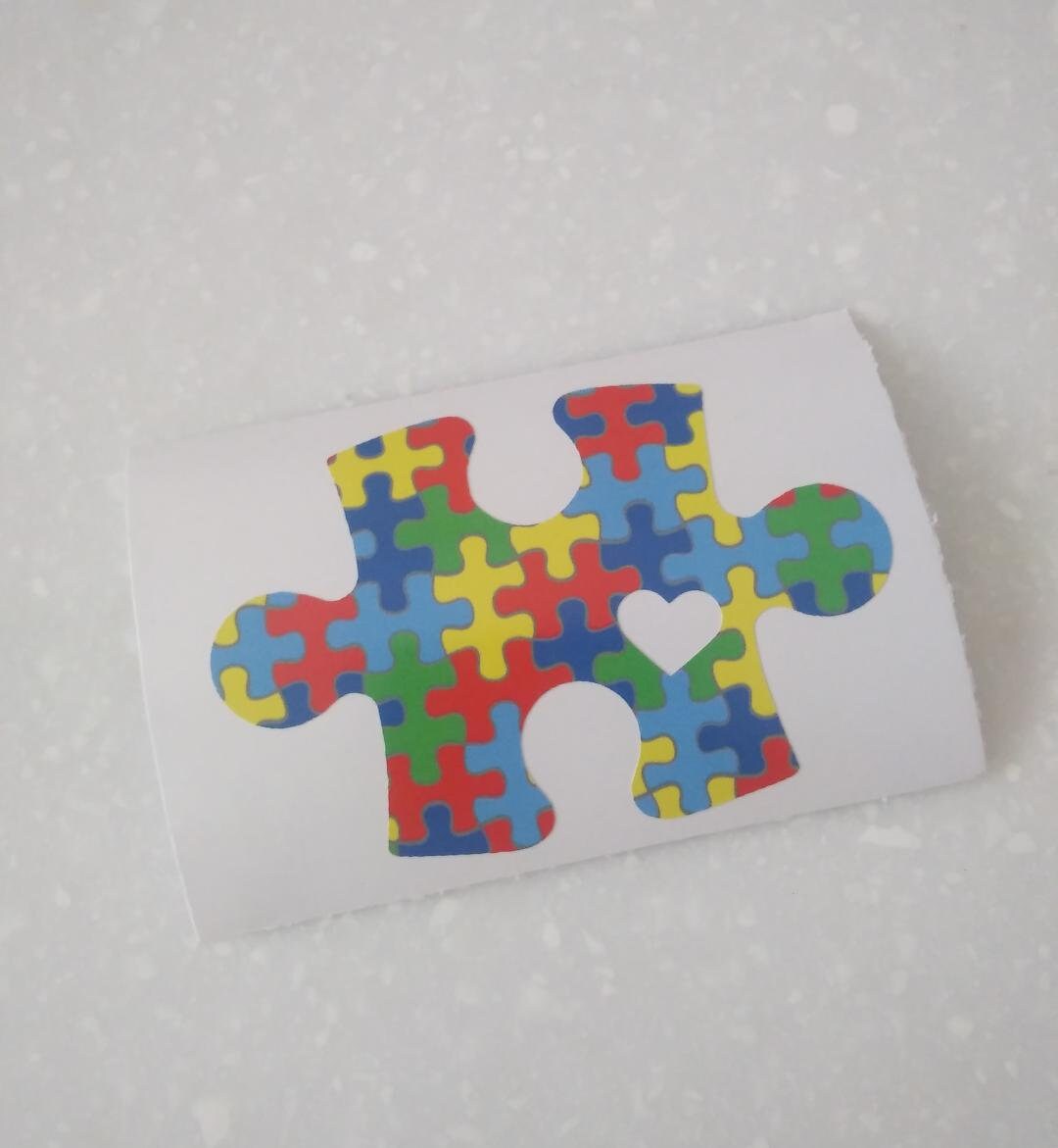 Puzzle Piece Decal, Autism Awareness Decal, Autism Puzzle Piece Decal ...