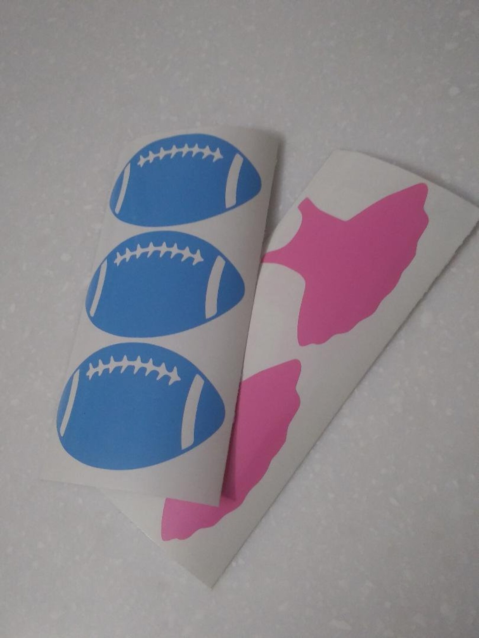 60 Football and Tutu Stickers, Gender Reveal Stickers, Gender Reveal ...