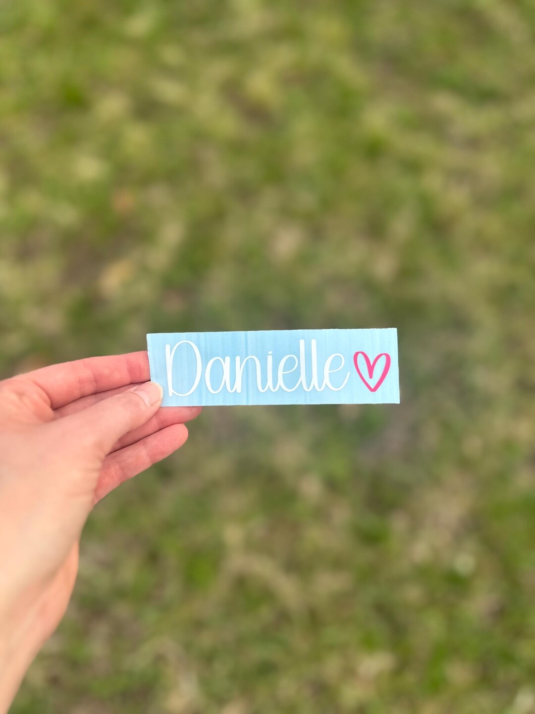 Custom Name Decal With Heart, Personalized Name Decal, Name Sticker ...