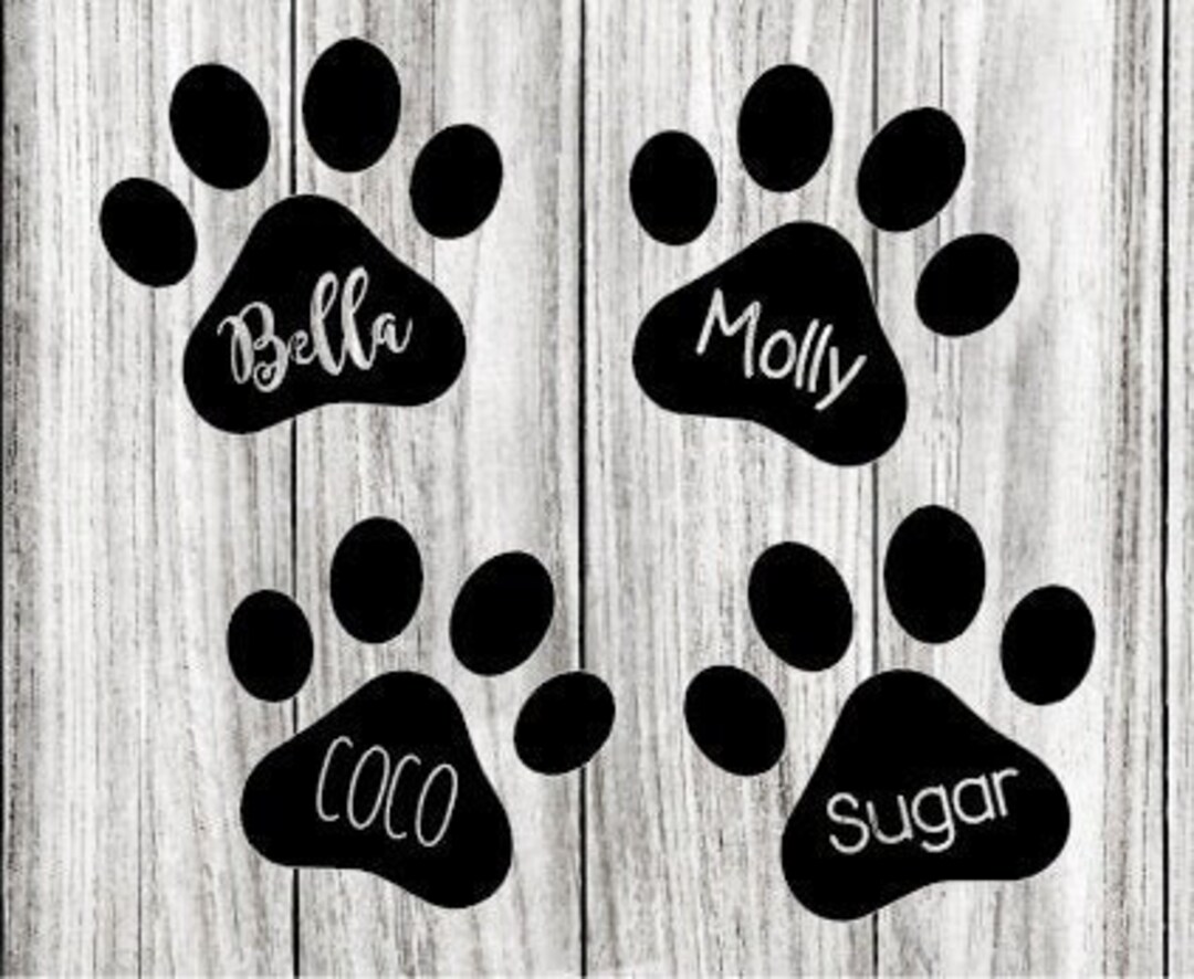 Paw Print Decal, Pet Decal, Dog Paw Print, Cat Paw Print, Custom Pet ...