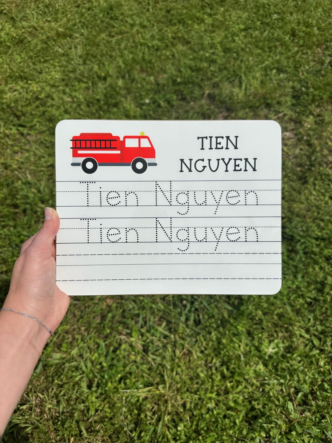 Kids Personalized Tracing Board, Fire Truck Board, Educational Boards ...