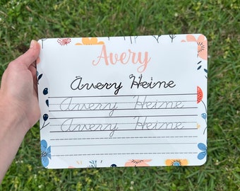 Cursive Tracing Boards, Cursive Name Tracing Board, Writing Practice ...