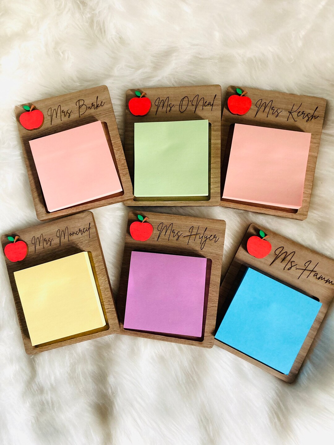 Teacher Sticky Note Holder, Note Pad Holder, Teacher Appreciation Gift ...