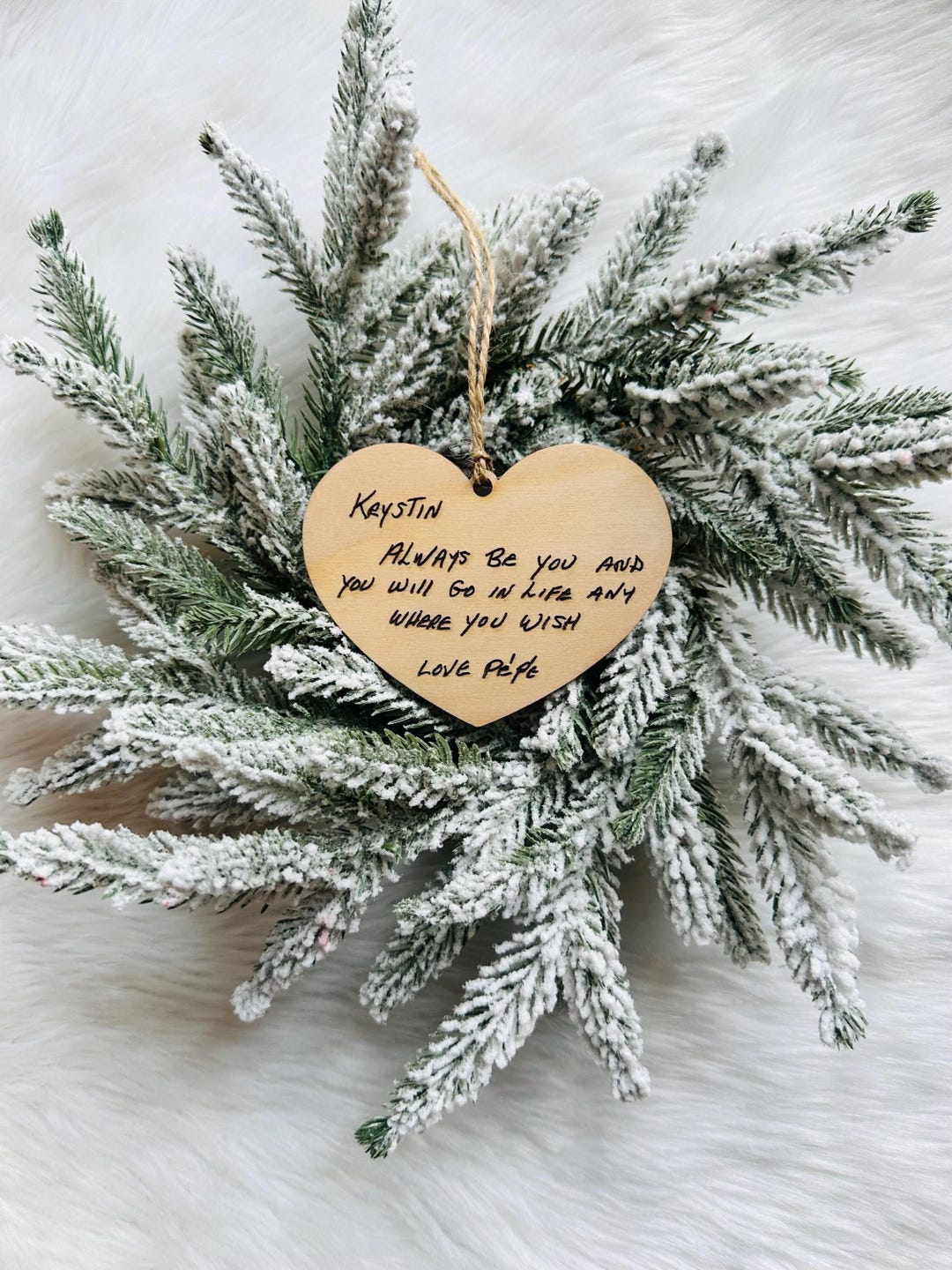 Custom Handwriting Ornament, Keepsake, Remembrance Gift, Handwritten ...