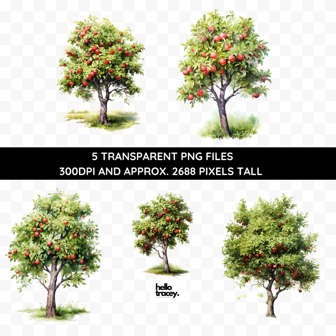Apple Tree Clipart PNG, Tree Clip Art for Commercial Use, Transparent ...