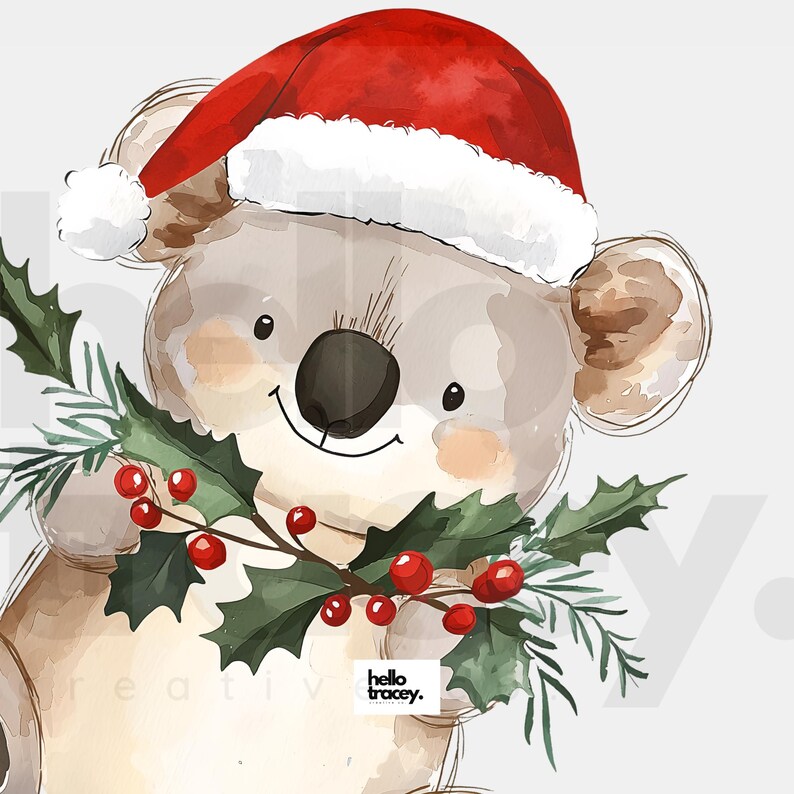 1 Christmas Koala PNG Clipart, Single Xmas Koala Aussie Christmas Happy ...