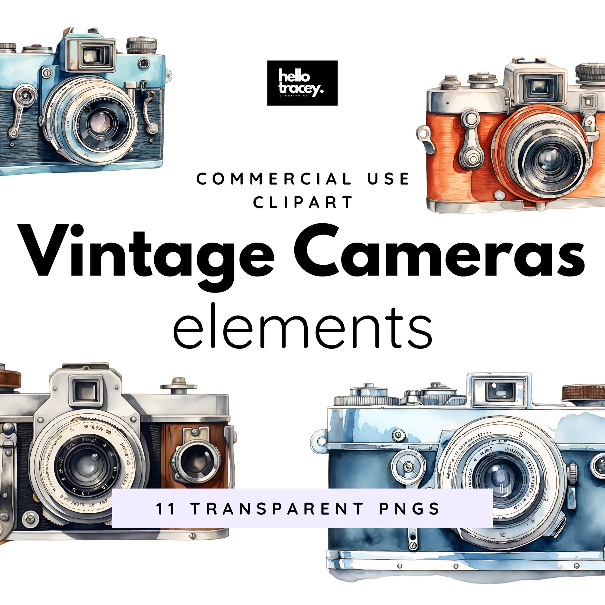 Vintage Camera Watercolor PNG Clipart, Camera Old School Film Cameras ...