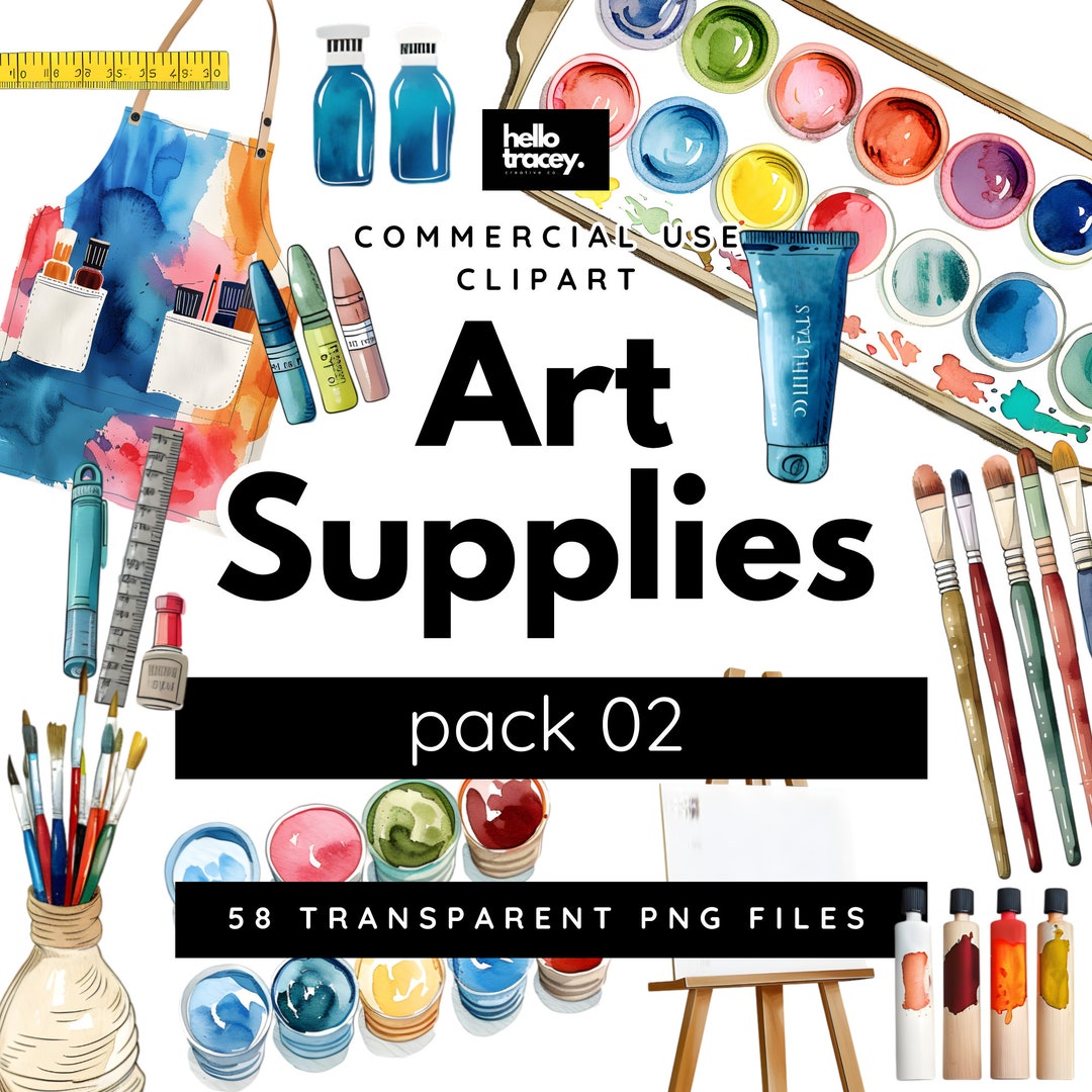 Artist Supplies Clipart PNG, Art Painting Palette Paint Brush Clip Art ...