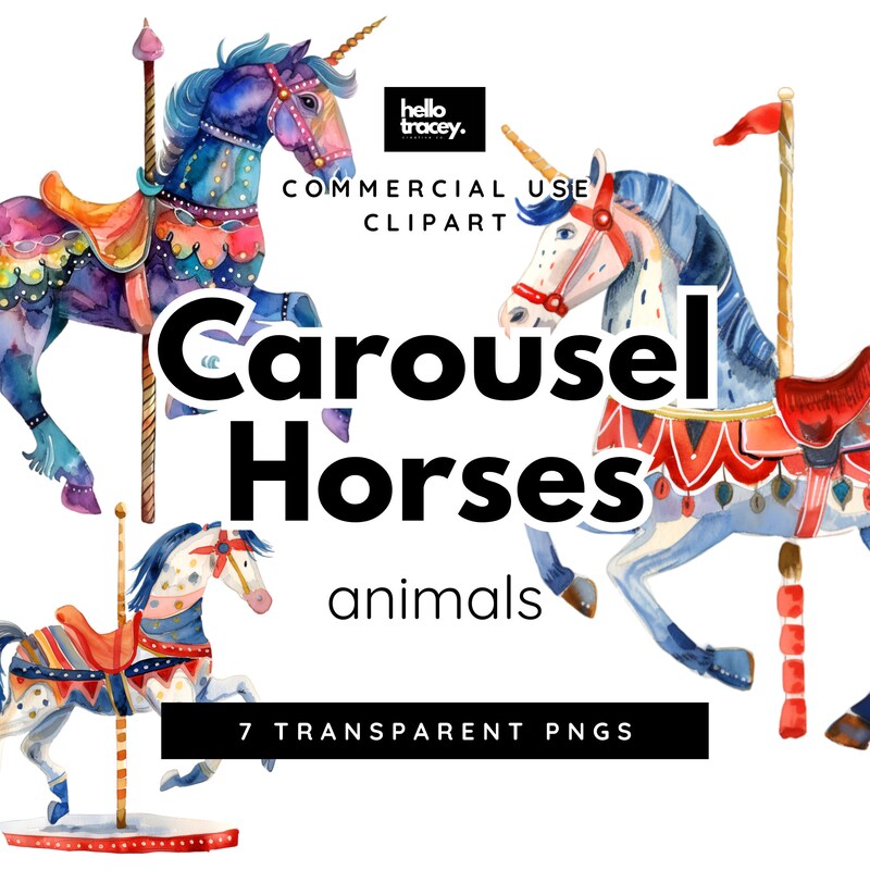 Carousel Horse Art - Etsy
