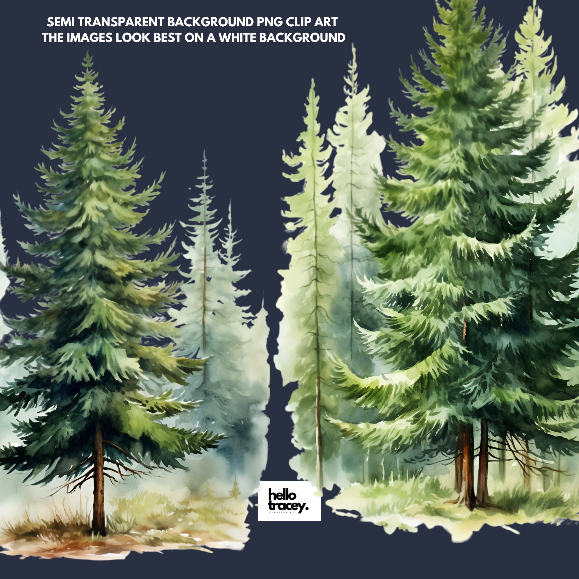 Fir Tree Clipart PNG, Trees Clip Art for Commercial Use, Semi ...