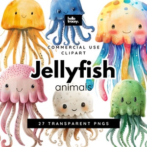 Jellyfish Watercolor Illustration PNG Clipart, Under the Sea Themed ...