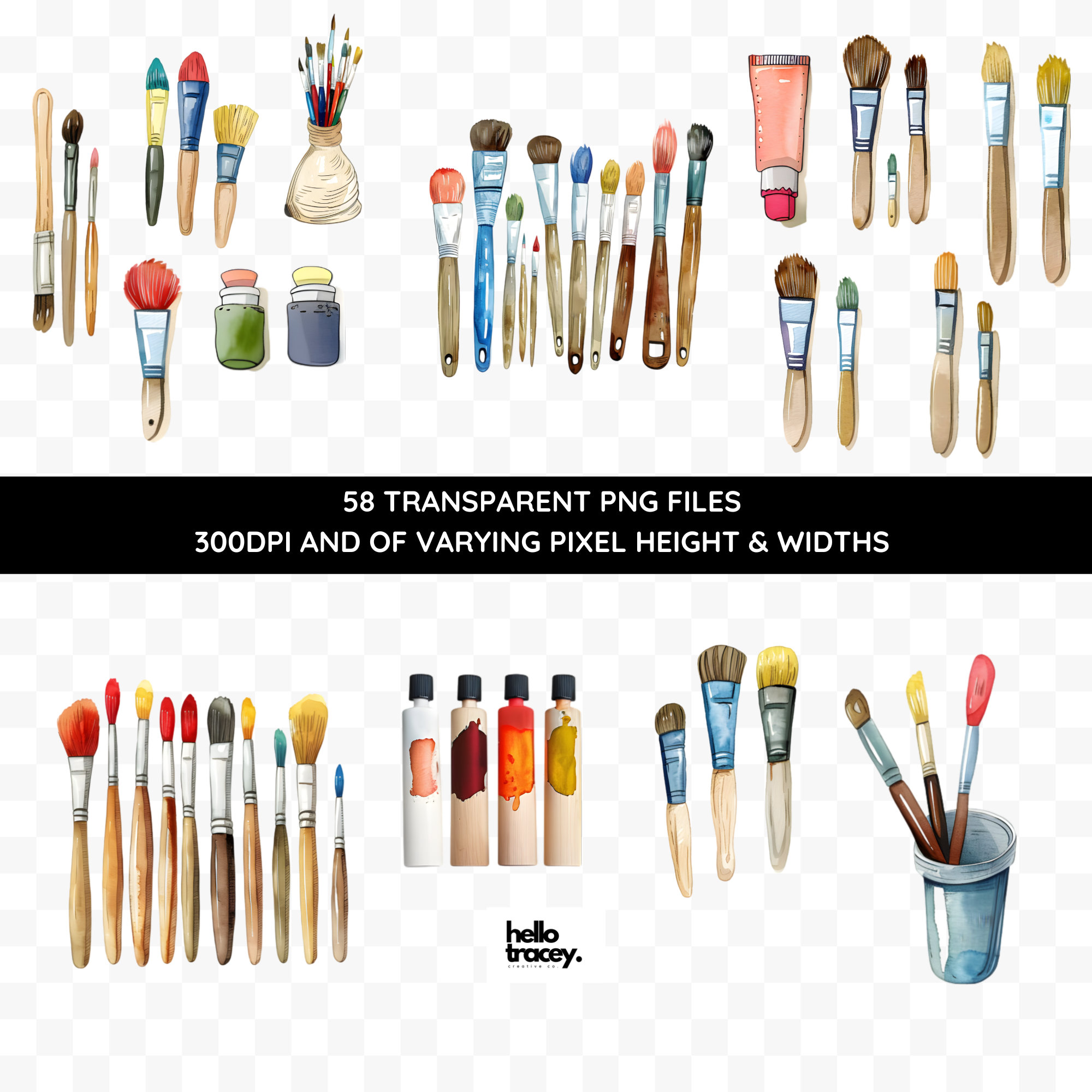 Artist Supplies Clipart PNG, Art Painting Palette Paint Brush Clip Art ...