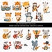 Animals Playing Musical Instruments Clipart Pack, Cute Animal Music ...
