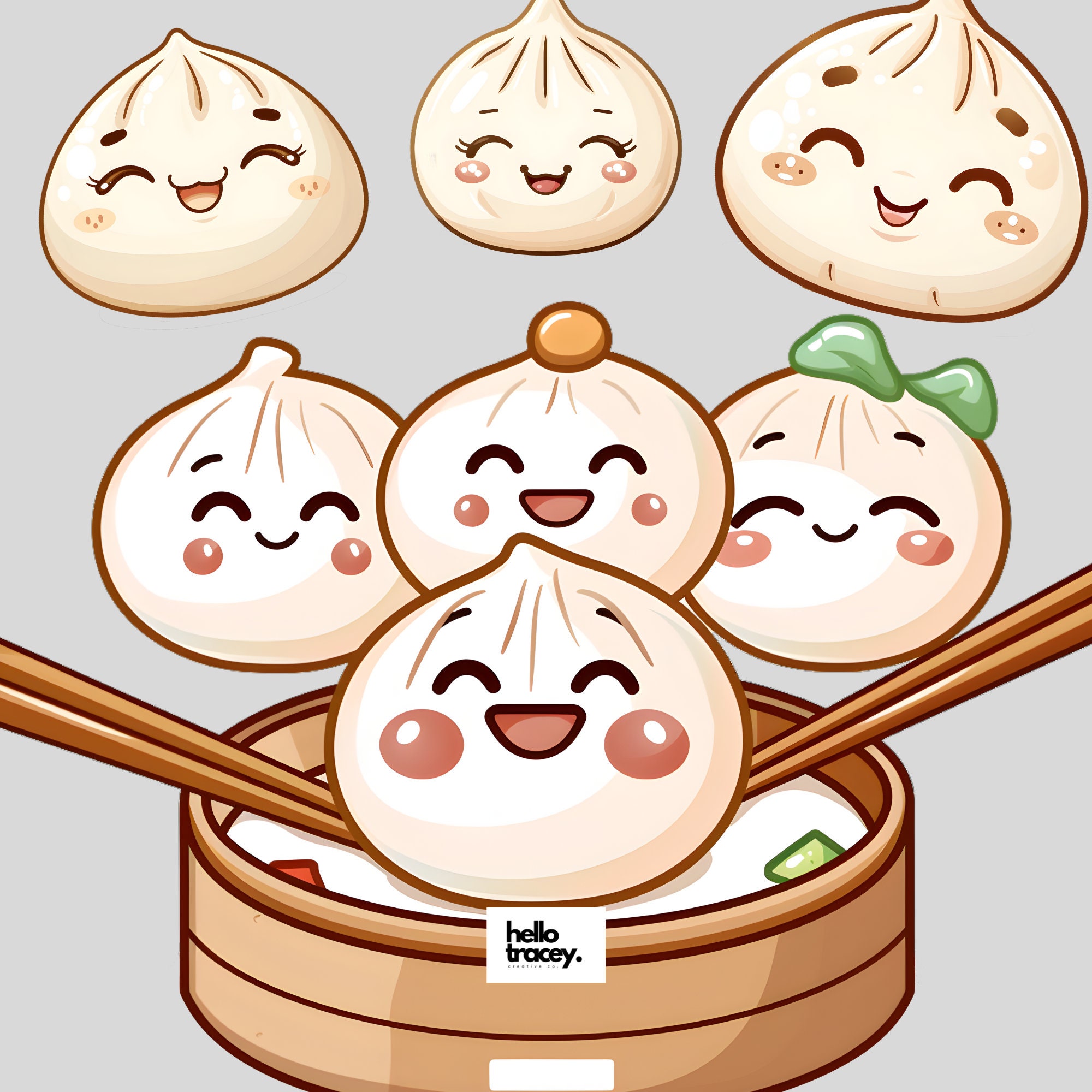 Cute Dumpling Illustrations PNG Clipart, Dumplings Twins Baby Yum Cha ...