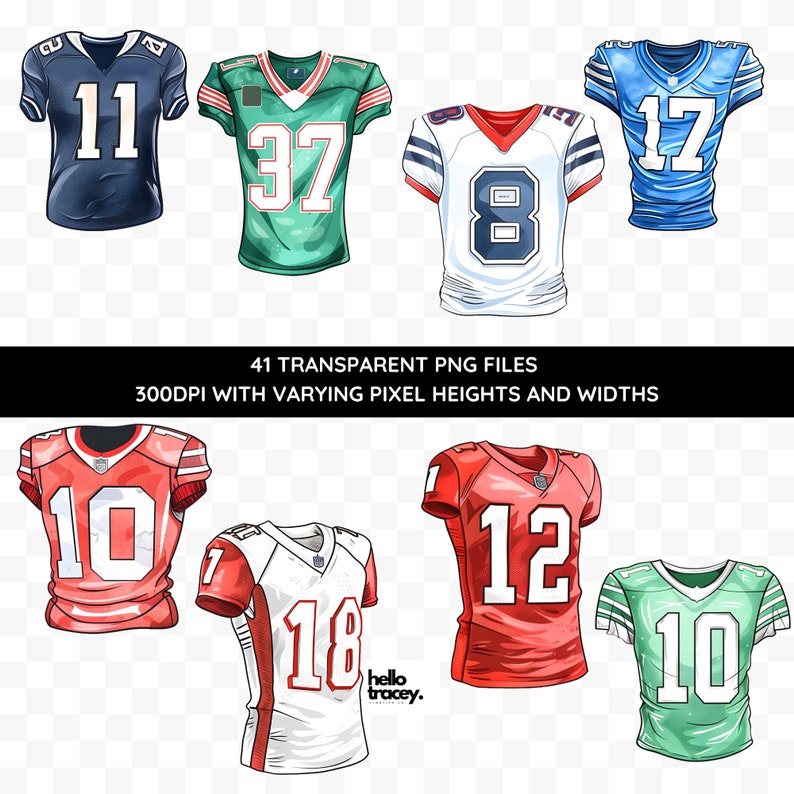 American Football Clipart Pack, Watercolor Clip Art for Personal or ...