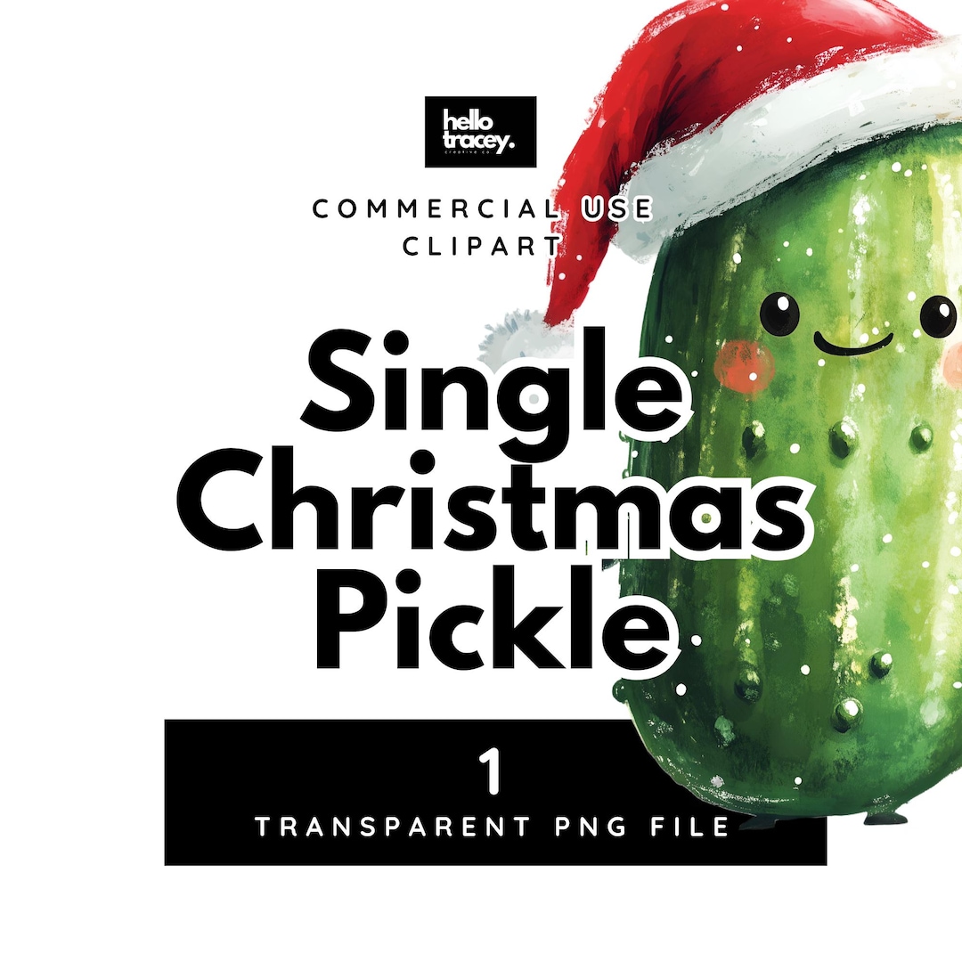 1 Christmas Pickle PNG Clipart, Single Xmas Pickle Christmas Happy Cute ...