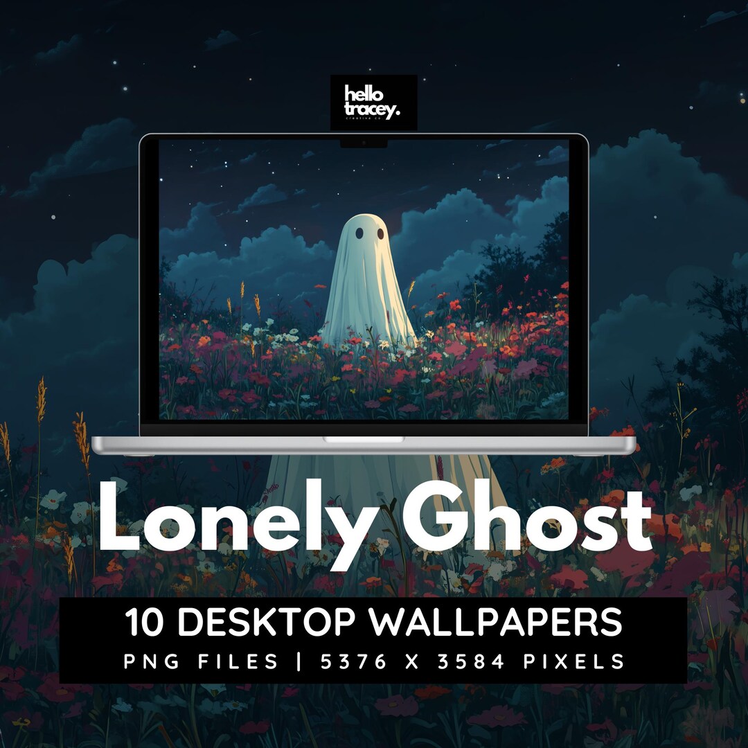 Lonely Ghost Desktop Wallpapers Aesthetic Manga Style Neon Calming ...