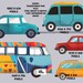 Cute Car Clipart, Illustrated Fun Cars, Vehicles, Transport Clip Art ...