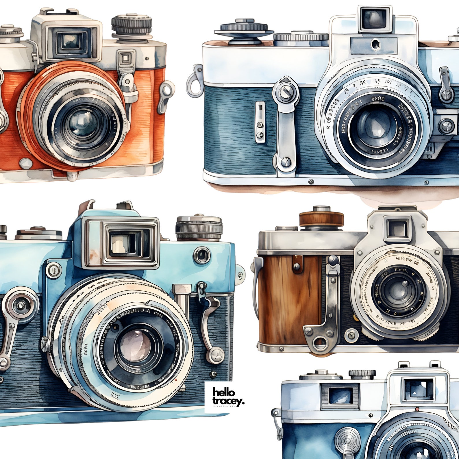 Vintage Camera Watercolor PNG Clipart, Camera Old School Film Cameras ...