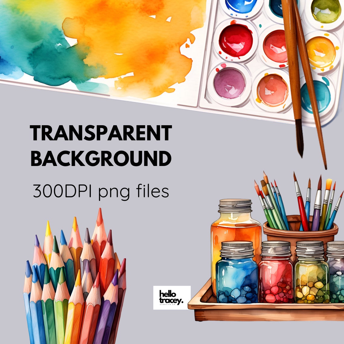 Art Supplies Clipart PNG, Artist Painting Palette Paint Brush Clip Art ...