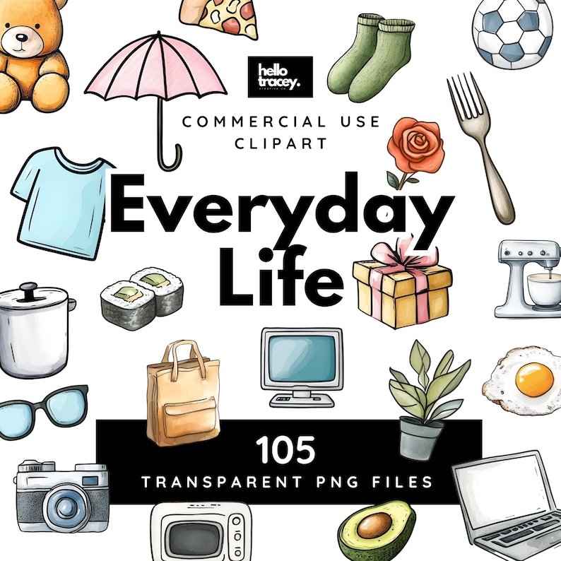 Everyday Life Icons PNG Clipart, Illustrations Hand Drawn Transparent ...