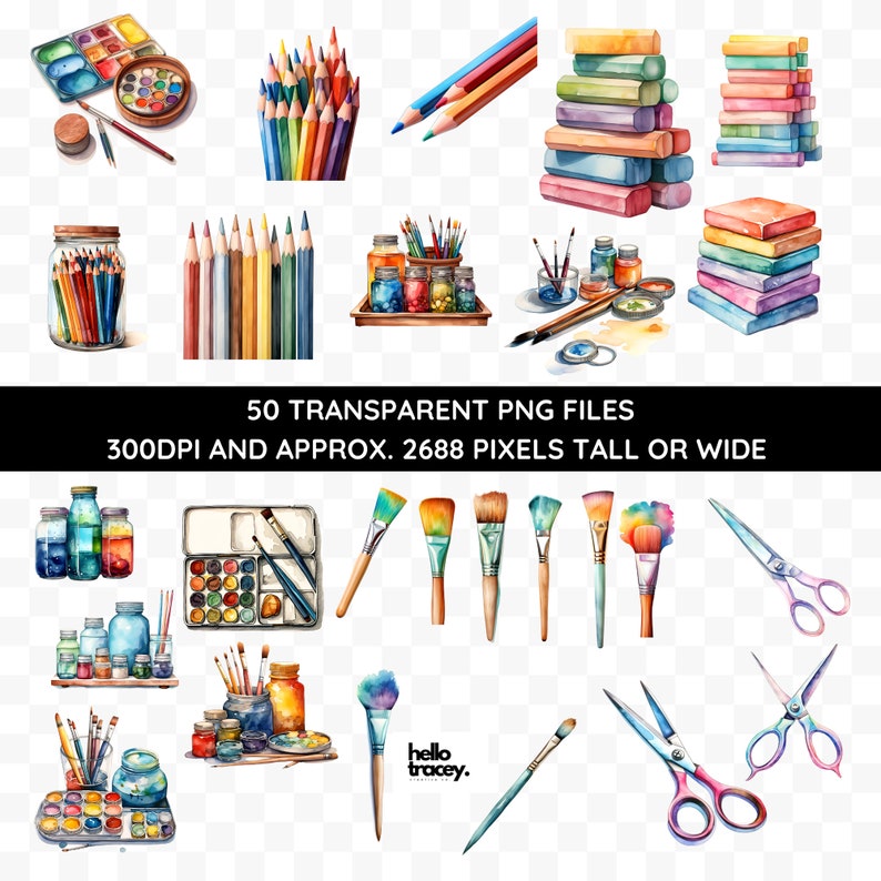 Art Supplies Clipart PNG, Artist Painting Palette Paint Brush Clip Art ...