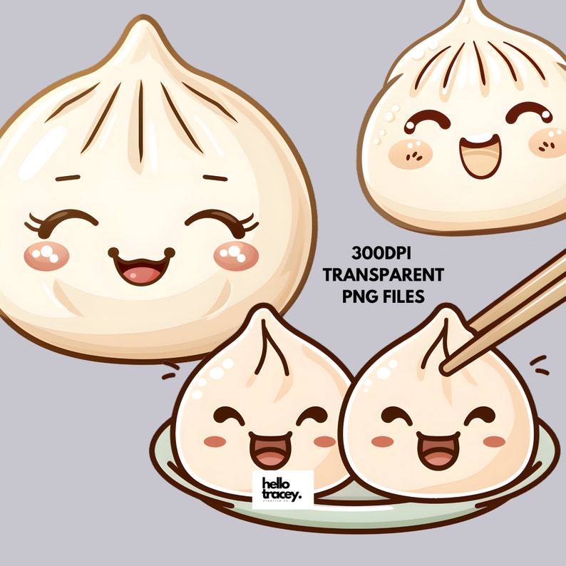 Cute Dumpling Illustrations PNG Clipart, Dumplings Twins Baby Yum Cha ...