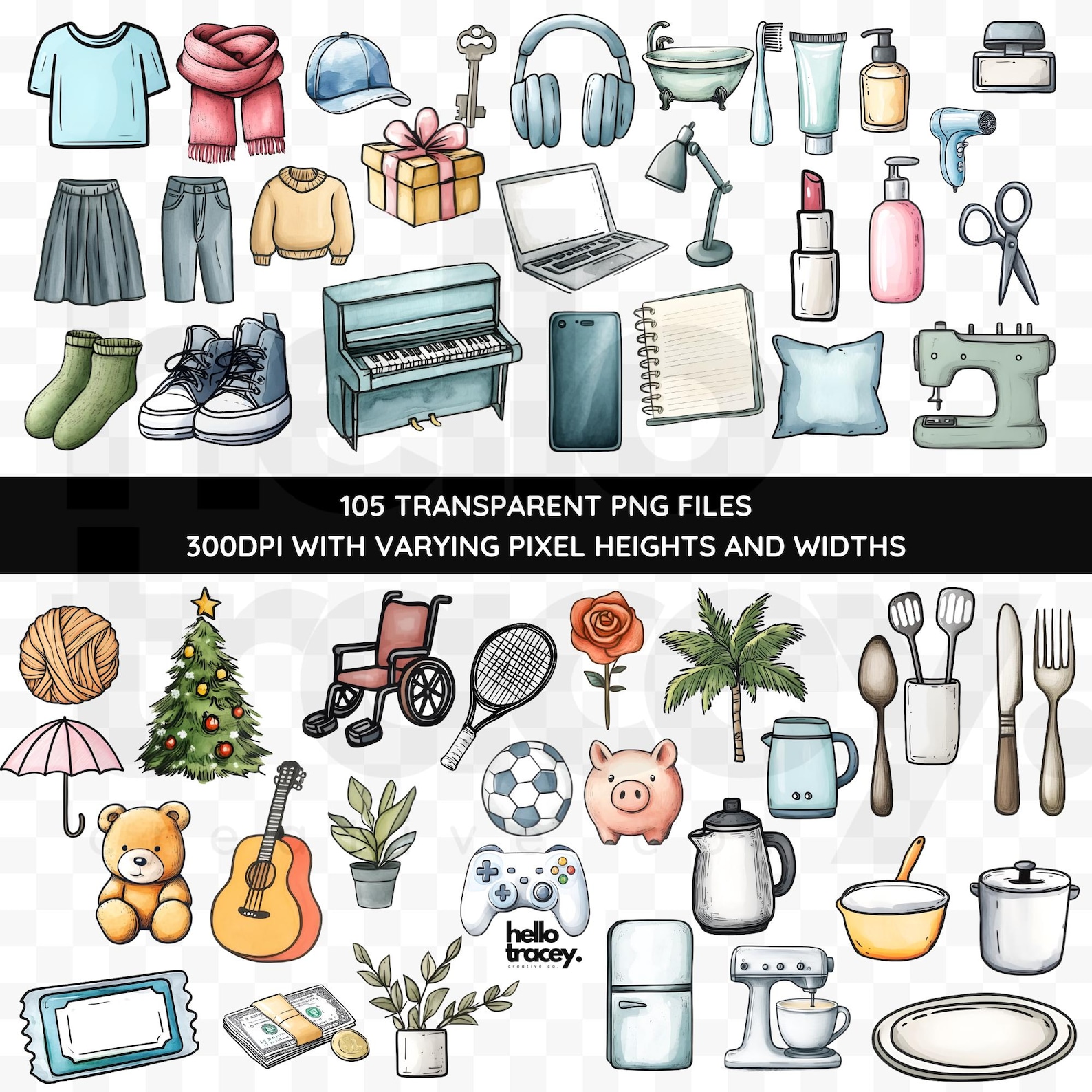 Everyday Life Icons PNG Clipart, Illustrations Hand Drawn Transparent ...