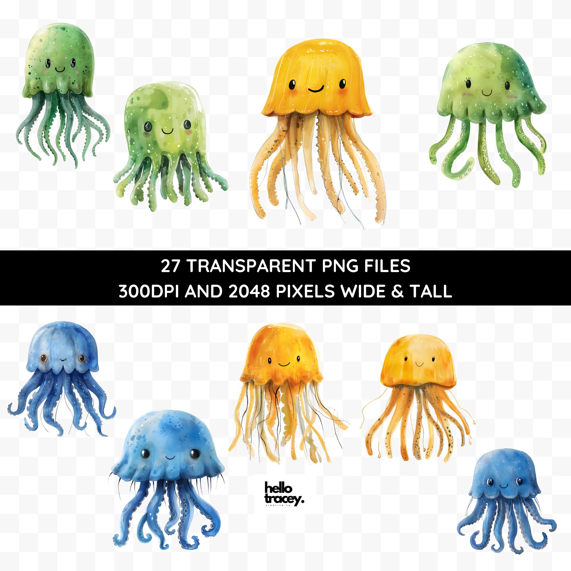 Jellyfish Watercolor Illustration PNG Clipart, Under the Sea Themed ...