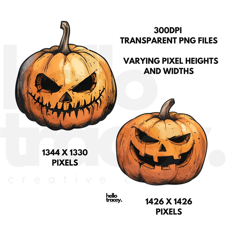 Halloween Jack O Lantern Pumpkins Clipart, Spooky Cute Orange Pumpkin ...