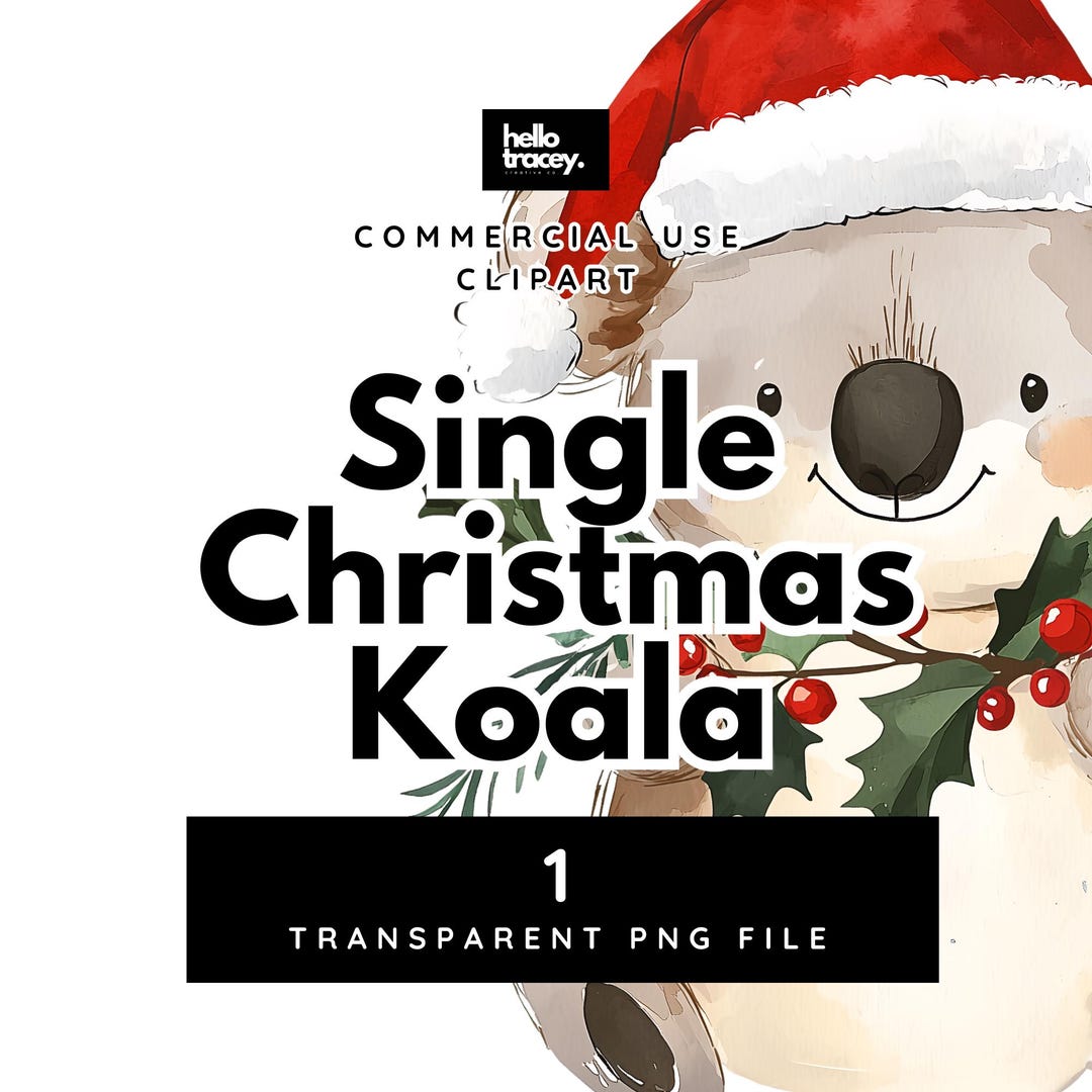 1 Christmas Koala PNG Clipart, Single Xmas Koala Aussie Christmas Happy ...