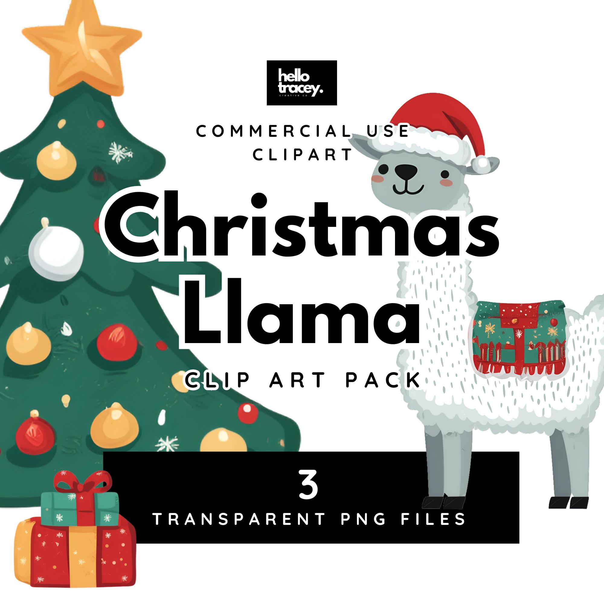 Cute Christmas Llama PNG Clipart, Xmas Tree Present Fun Holiday ...