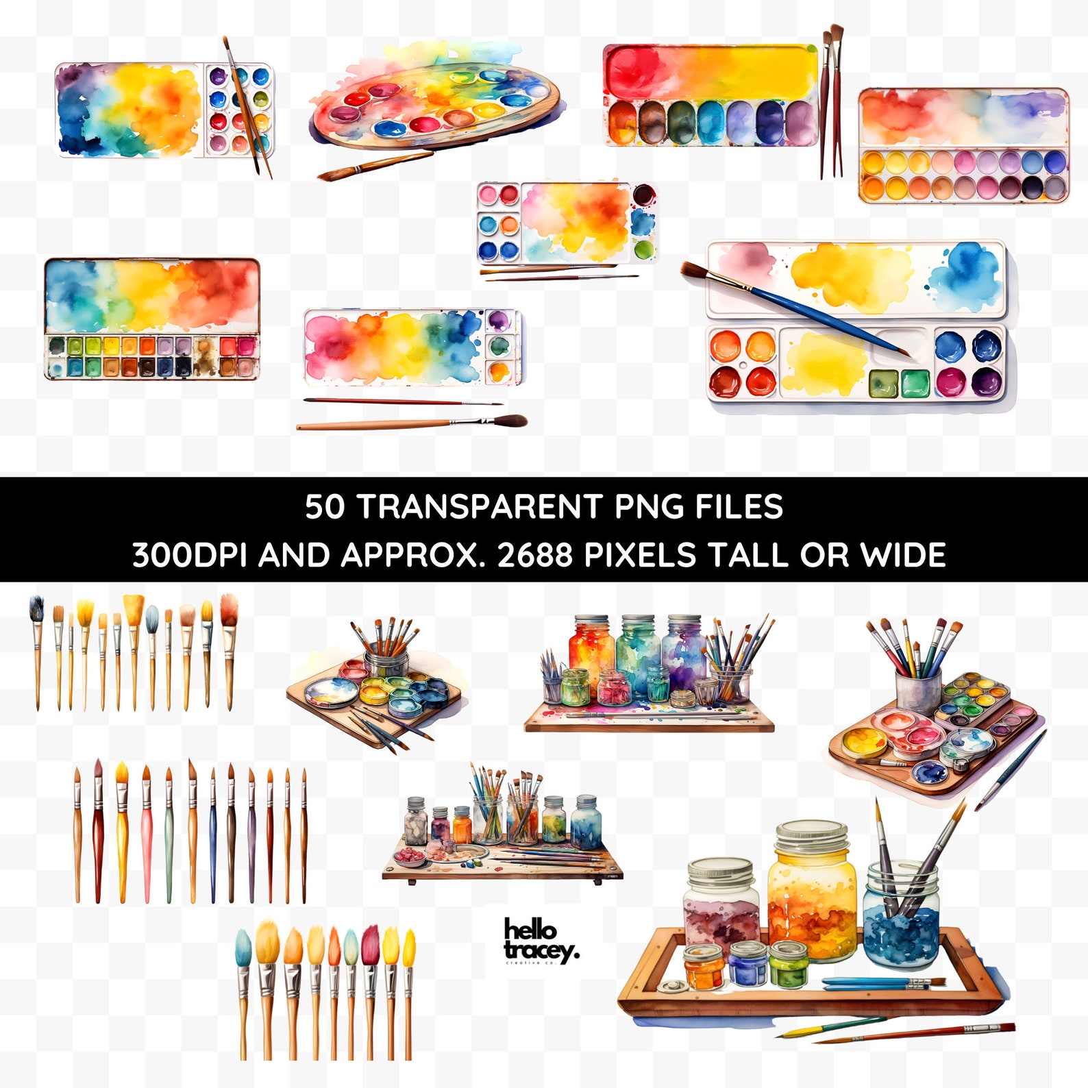 Art Supplies Clipart PNG, Artist Painting Palette Paint Brush Clip Art ...