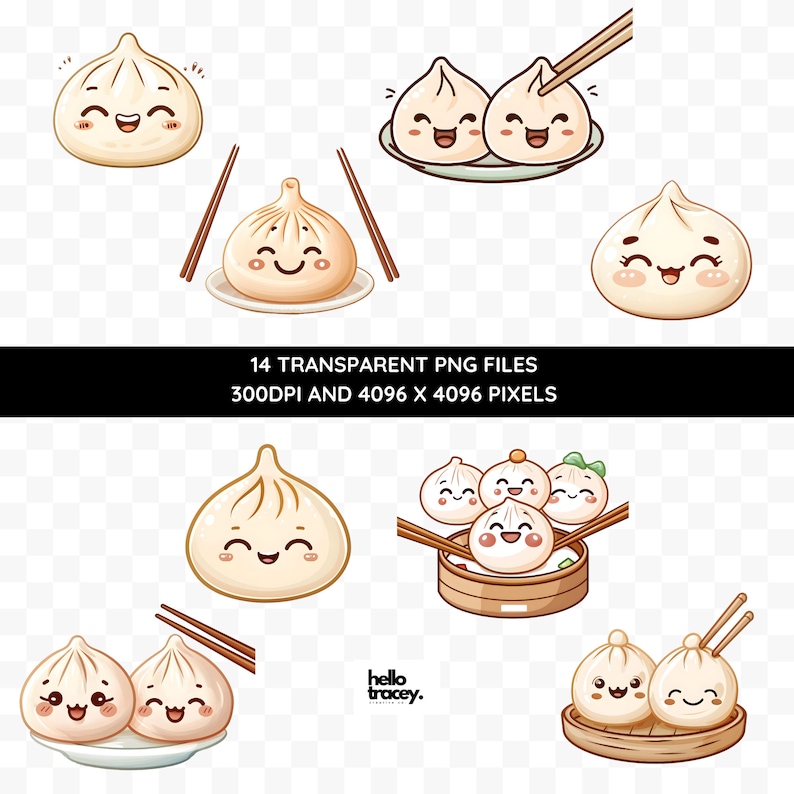 Cute Dumpling Illustrations PNG Clipart, Dumplings Twins Baby Yum Cha ...
