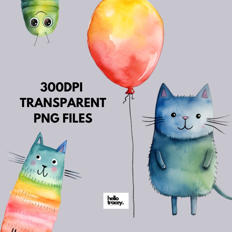 Fun Whimsical Animals Clipart Pack, Clip Art for Commercial Use ...