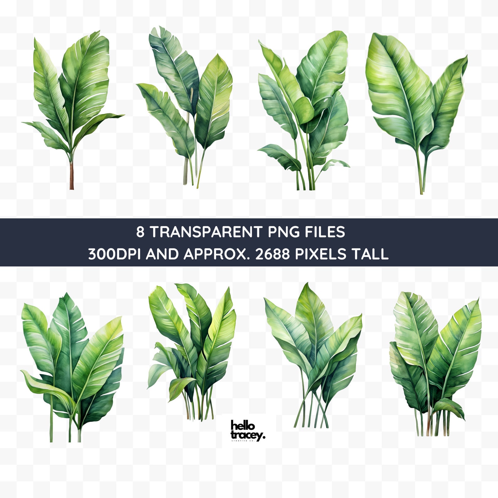 Banana Leaves Leaf Clipart Pack, Clip Art for Commercial Use ...